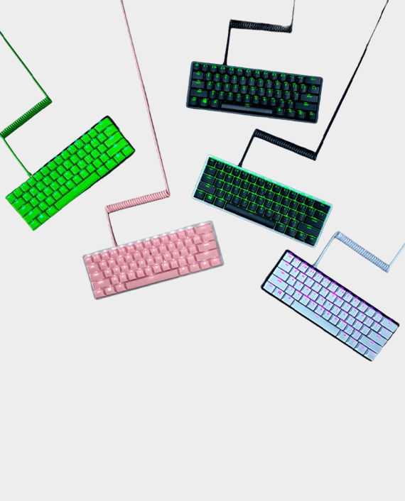 Buy Razer PBT Keycap With Coiled Cable Upgrade Set - (Quartz Pink) in ...
