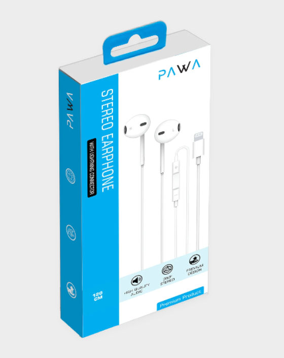 Buy PAWA Chords Series Stereo Earphone Lightning in Qatar - AlaneesQatar.Qa