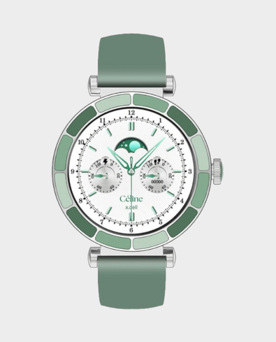 Buy X.Cell Celine Smart Watch (Silver/Green) in Qatar - AlaneesQatar.Qa