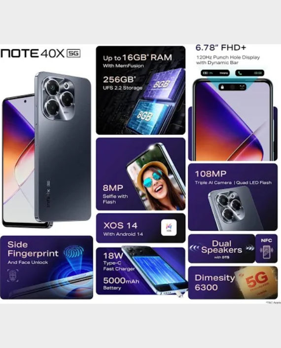 Buy Infinix Note 40X 5G Price in Qatar - AlaneesQatar.Qa