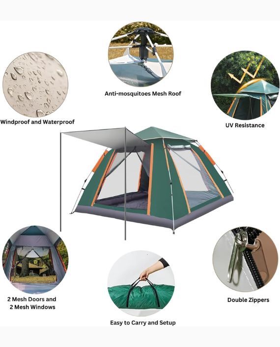 Buy Hexar Heavy Duty Canopy Tent | 4 Person in Qatar - AlaneesQatar.Qa