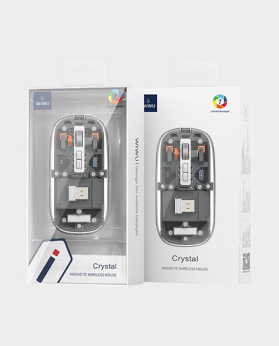 Buy WiWU WM105 Crystal Transparent Magnetic Wireless Mouse (Grey) in ...