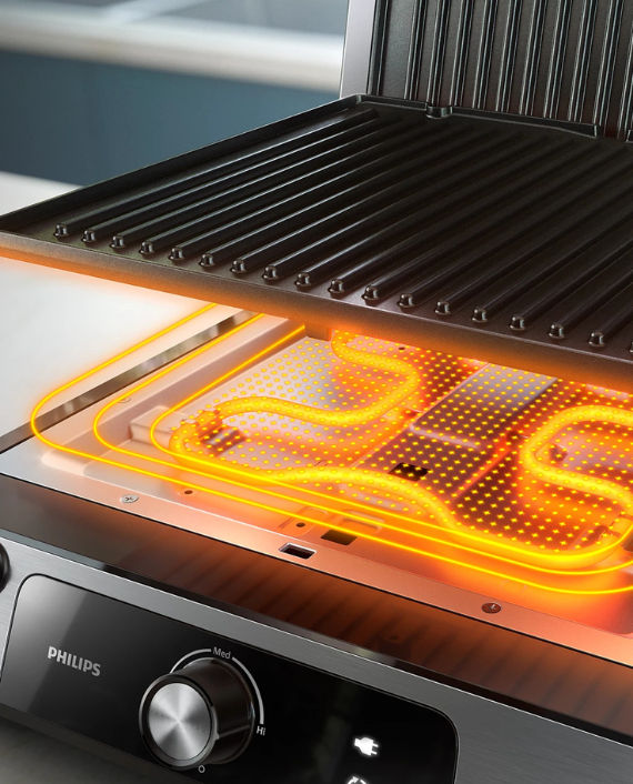 Buy Philips 5000 Series Contact Grill HD6301/90 in Qatar - AlaneesQatar.Qa