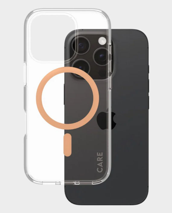 Buy CARE by PanzerGlass Flagship Peachy MagSafe Case for iPhone 16 Pro (Transparent) in Qatar ...