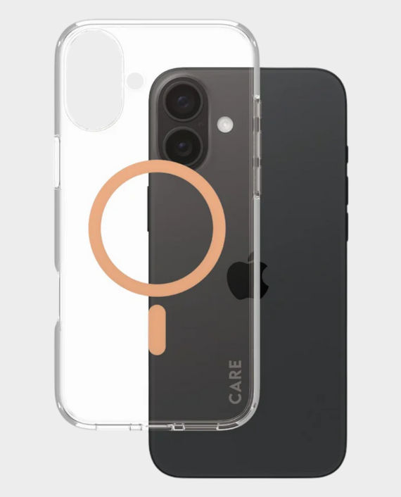 Buy CARE by PanzerGlass Flagship Peachy MagSafe Case for iPhone 16 Plus (Transparent) in Qatar ...