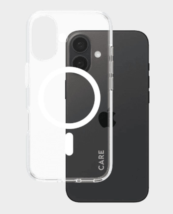 Buy CARE by PanzerGlass Flagship White MagSafe Case for iPhone 16 Plus (Transparent) in Qatar ...