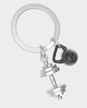 Buy Metalmorphose Dumbbell Key Ring - Silver in Qatar - AlaneesQatar.Qa
