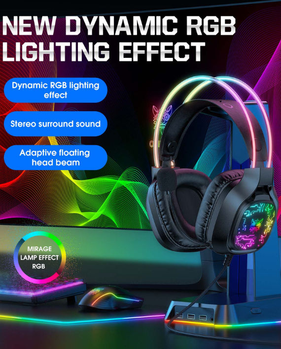 Buy Onikuma X22 RGB Wired Gaming Headset (Black) in Qatar - AlaneesQatar.Qa