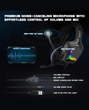 Buy Onikuma K20 RGB Wired Gaming Headset in Qatar - AlaneesQatar.Qa