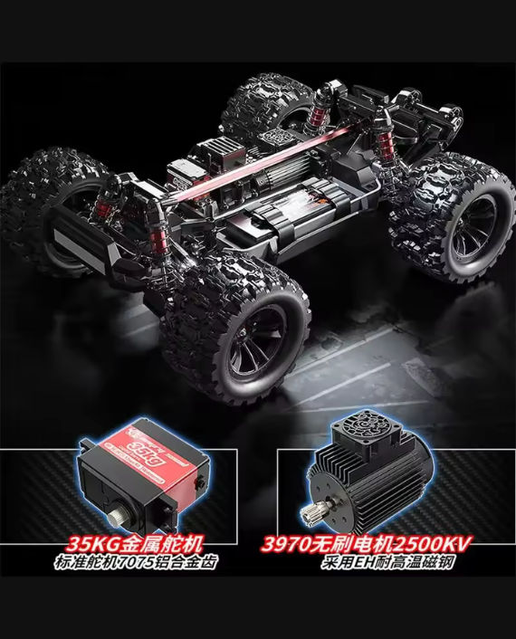 Buy MJX R/C 1/10 Brushless RC Hobby Truck (Black) in Qatar ...