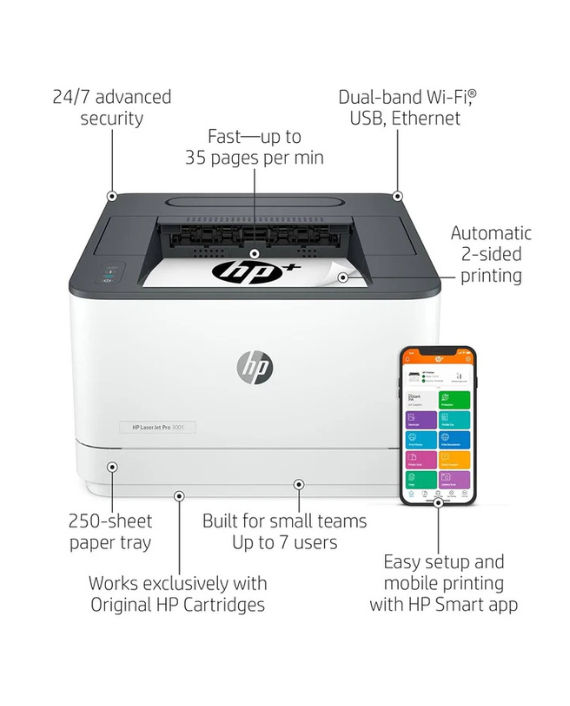 Buy HP LaserJet Pro 3003dw Printer in Qatar - AlaneesQatar.Qa